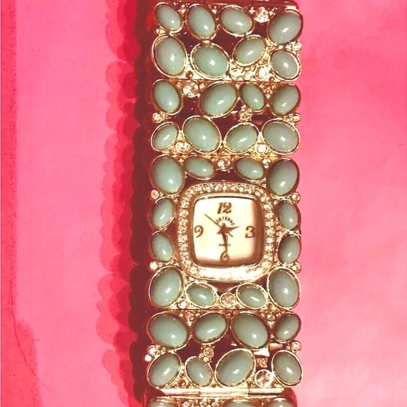 Adrienne | Jewelry | Vintage Womens Adrienne Turquoise Lucite Bracelet ...